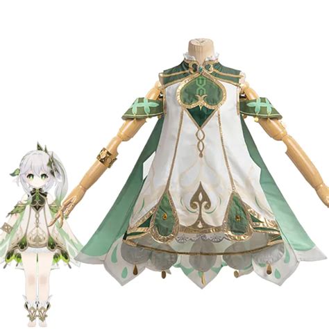 Genshin Impact Sumeru Kusanali Nahida Cosplay Costume Women Green Dress
