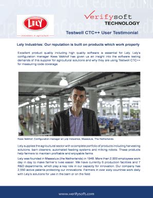 Fillable Online Testwell Ctc User Testimonial Fax Email Print Pdffiller