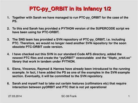 Ppt Ptc Pyorbit In Its Infancy 12 Powerpoint Presentation Free