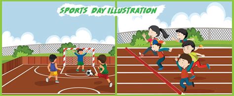 Escola Esportes Dia Ilustração 22903218 Vetor No Vecteezy