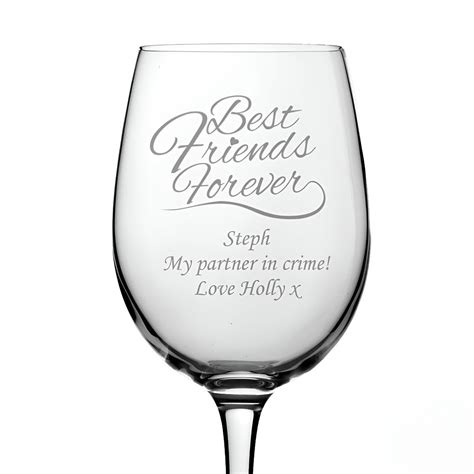 Personalised Best Friends Forever Wine Glass