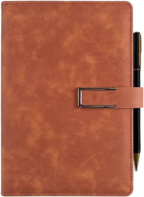 Leather Journal A5 Hardcover Notebook With Pen Compartment