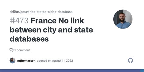 France No Link Between City And State Databases Issue Dr Hn