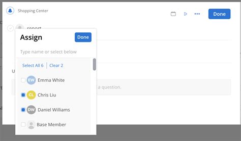 how to assign task to single or multiple members on task modal mosaic