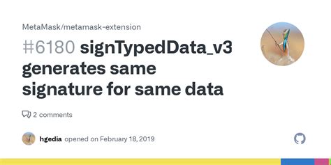 Signtypeddatav3 Generates Same Signature For Same Data · Issue 6180