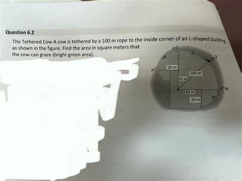 Solved The Tethered Cow A Cow Is Tethered By A M Rope To Chegg