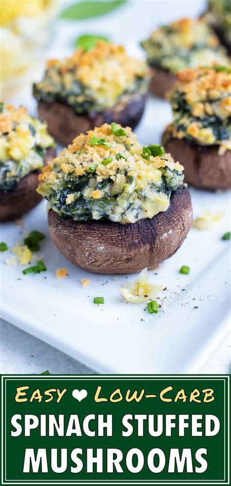 Spinach Stuffed Mushrooms Recipe Evolving Table Recipe Spinach