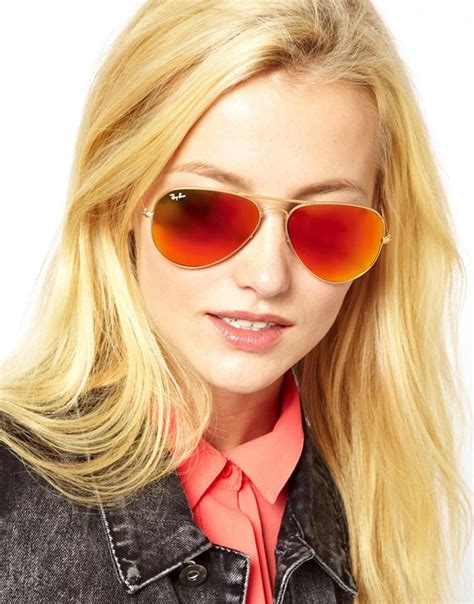 Orange Aviator Sunglasses