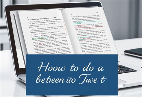 How To Do A Comparison Between Two Texts