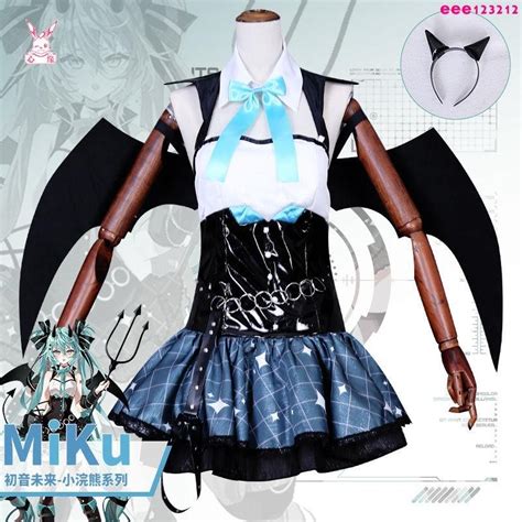 【cosplay】 初音未來小浣熊聯動cos服小惡魔二次動漫服裝女c服全套 蝦皮購物