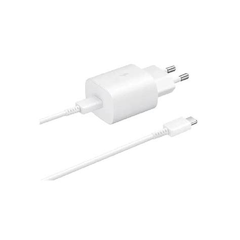 Generico Cargador 25w Carga Súper Rápida Usb Tipo C Cable 1m Blanco