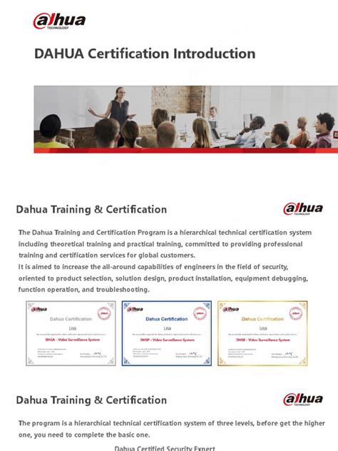 Dahua Certification Program Introduction Pdf