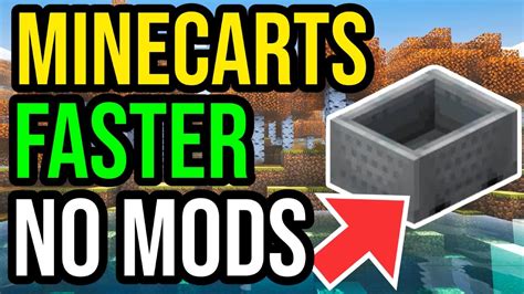 How To Make Minecarts Faster In Minecraft Without Mods Youtube