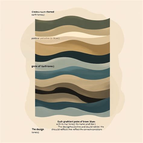 Gradient Poster Combination Of Water And Soil Premium Ai Generated Image