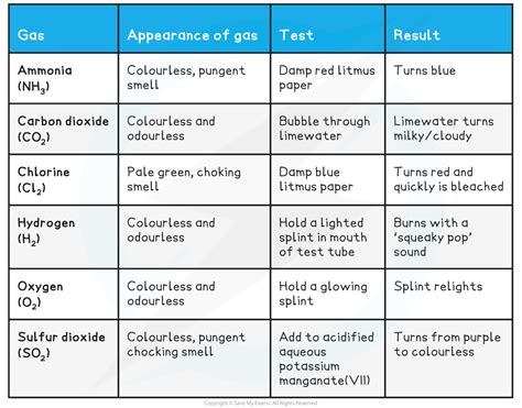 Identification Of Gases Cambridge CIE O Level Chemistry Revision