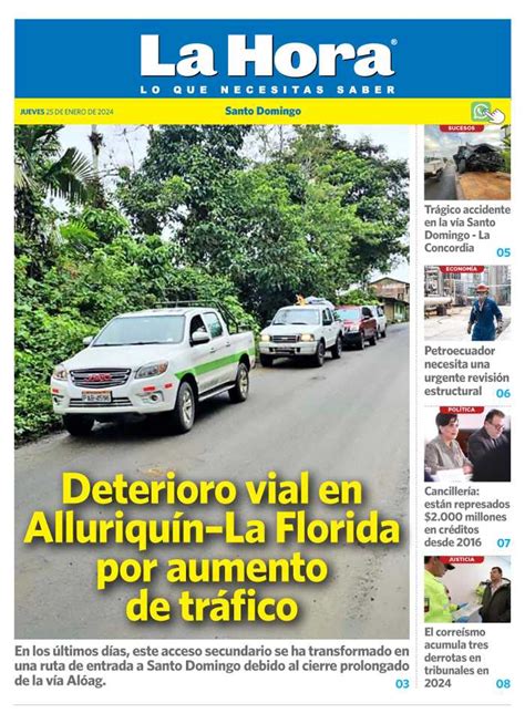Santo Domingo 25 De Enero 2024 Diario La Hora