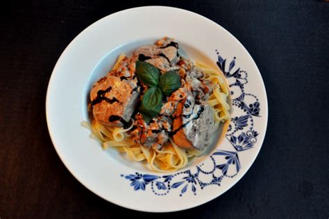 Tagliatelle s liškovou omáčkou a vepřovou panenkou SklizenoSklizeno