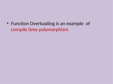 Function Overloading In C Programming Language Ppt