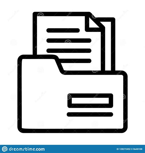 Icono De La Carpeta Del Impuesto Estilo Del Esquema Ilustración del