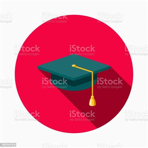 Mortarboard 平面設計學校用品圖示與側面陰影向量圖形及更多加拿大圖片 加拿大 畢業 四方帽 Istock