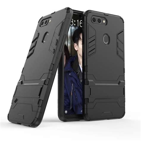Heavy Duty Armor Case Back Cover For Oppo R15 2 In 1 Hard PC Soft TPU Case For Oppo PACM00
