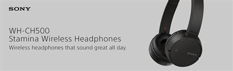 Sony WH-CH500 Stamina Wireless Headphones, Black (WHCH500/B) : Amazon ...