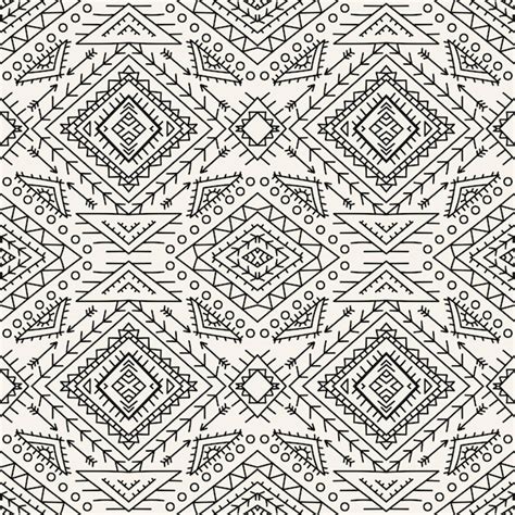 Premium Vector Ethnic Thin Line Seamless Pattern Tribal Background
