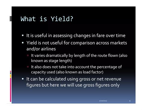 Revenue Passenger Mile And Yield Pdf