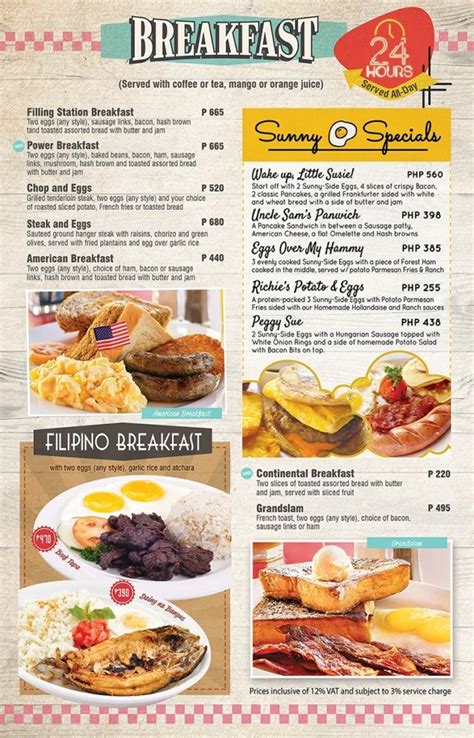 Filing Station Menu Philippines And Updated Prices 2025
