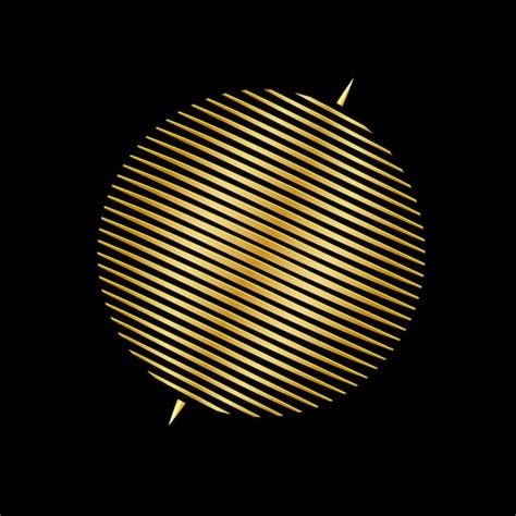 Premium Vector Circle Of Parallel Lines Golden Color