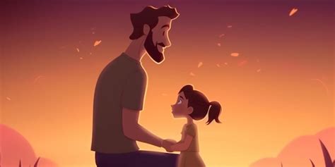 Premium Ai Image Father And Daughter Love Each Other Ai Generative