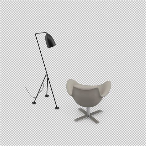 Premium PSD 3d Render Of Isometric Armchair