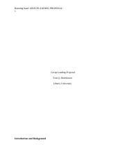 Group Leading Proposal HSCO 511 Docx Running Head GROUP LEADING