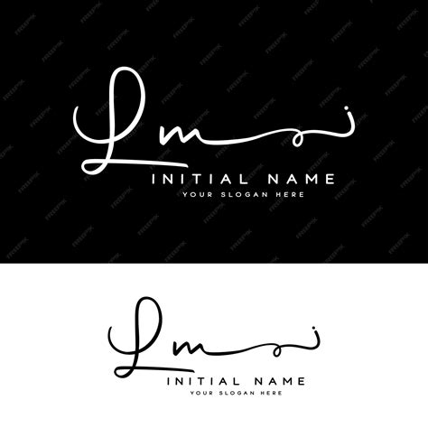 Premium Vector Lm L M Initial Handwriting Signature Logo