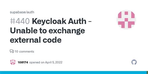 Keycloak Auth Unable To Exchange External Code Issue
