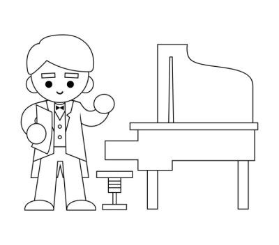 Fototapeta Kolorowanka Dla Dzieci Instrumenty Muzyczne Akordeon Na
