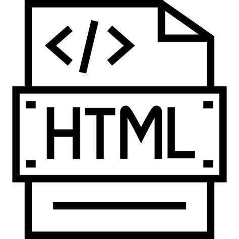 Html Detailed Straight Lineal Icon