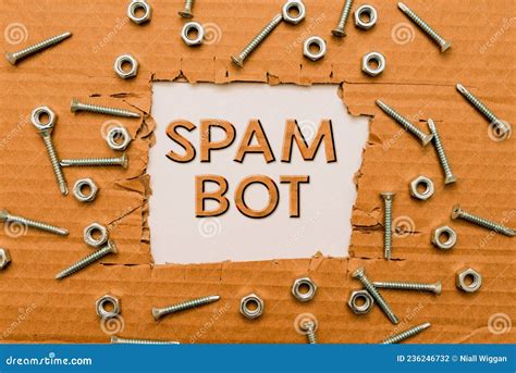 Handwriting Text Spam Bot Conceptual Photo Autonomous Program On The