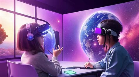 Premium Ai Image Futuristic Classroom Immersive Learning Innovation