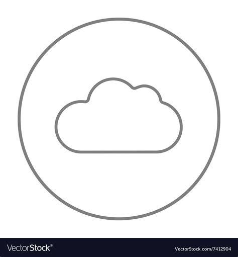 Cloud Computing Line Icon Royalty Free Vector Image