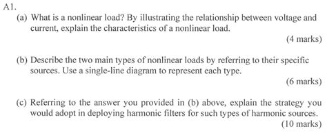 Solved A What Is A Nonlinear Load By Illustrating The Chegg