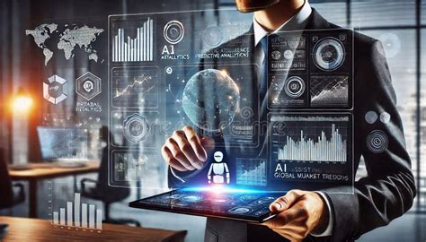 Fintech Innovation And Ai Powered Data Analytics On A Futuristic Screen