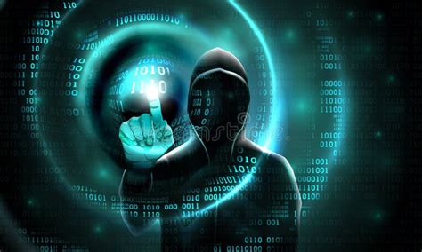Pirate Informatique Sur Le Fond De Code Binaire Illustration Stock Illustration Du Cyberespace