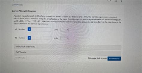 solved a particle has a charge of 2 00μc and moves from