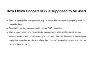 Scoped CSS To Scope Or Not To Scope PPT