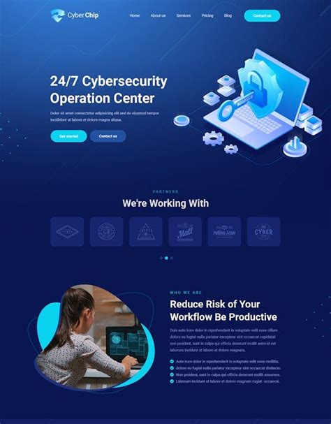 Cyberchip Web Security Html Design Template Place Html Design Templates Web Design Tips