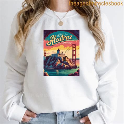 Alcatraz San Francisco Vintage Poster 1950s T Shirt