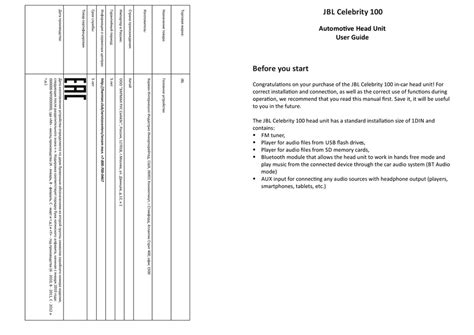JBL CELEBRITY 100 USER MANUAL Pdf Download ManualsLib JBL CELEBRITY 100 USER MANUAL Pdf Download ManualsLib