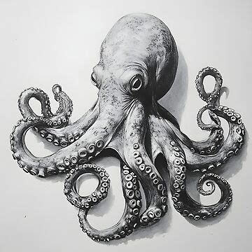 Realistic Octopus Pencil Drawing Poster For Sale By Pencil Art