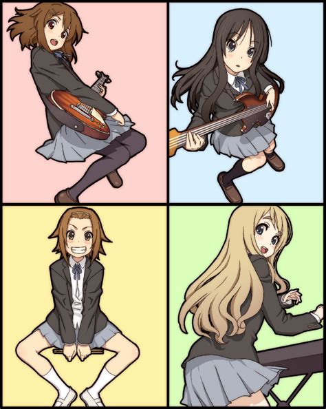 Safebooru 4girls Akiyama Mio Bass Guitar Guitar Highres Hijiri Rei